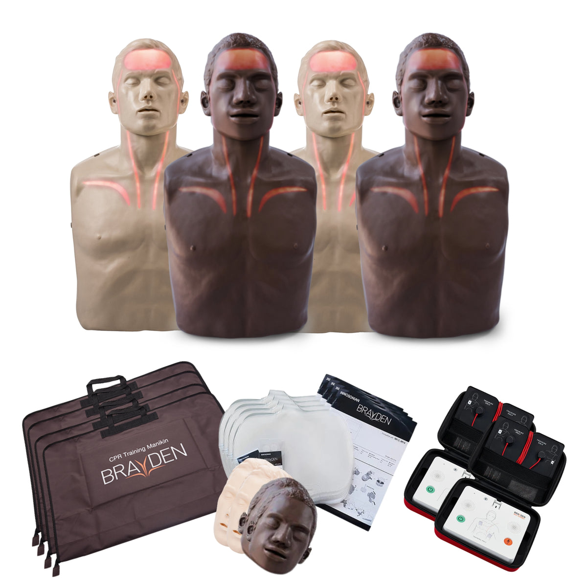 Brayden Advanced CPR Manikin AED Trainer Pack - Sim & Skills