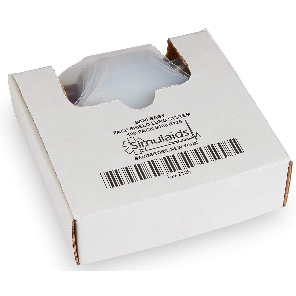 Simulaids® Sani-Baby CPR Manikin Face Shield Lung System - pack of 100 ...